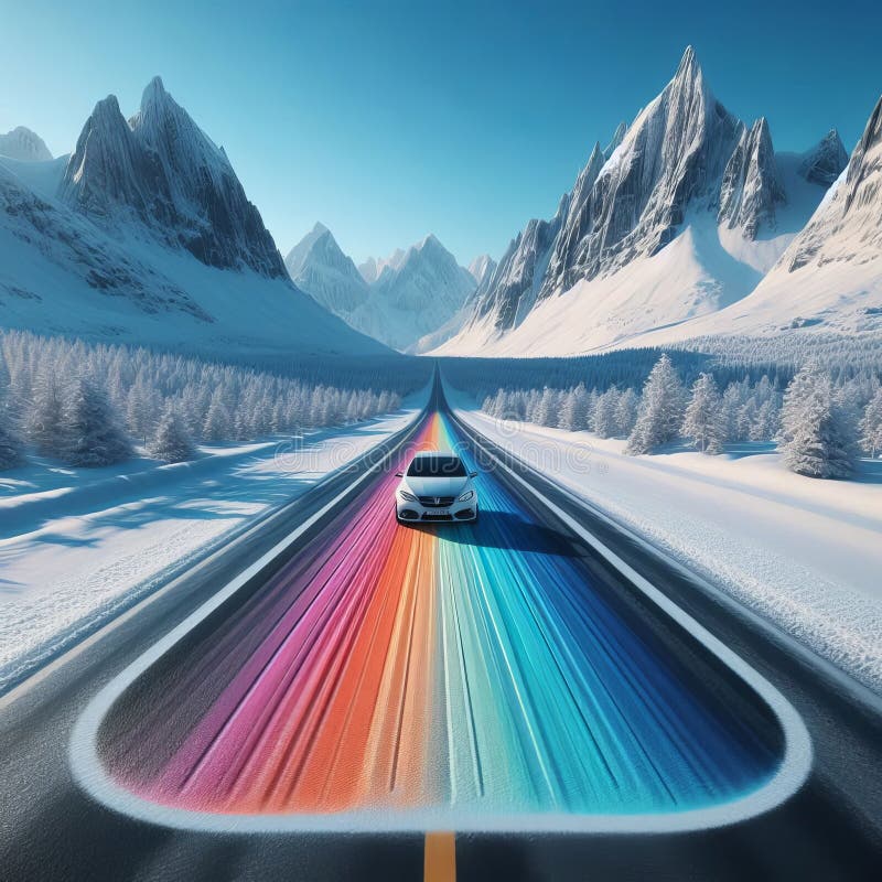 Temperature Sensitive Road Paint â€“ Paint that Changes Color Ba Stock ...