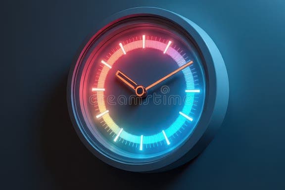 Temperature-Sensitive Timepiece Featuring Color Variations Stock ...