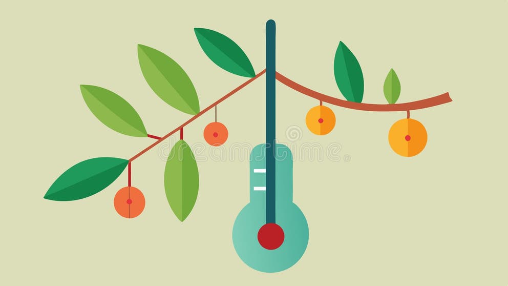 Temperature Sensor Show a Small Sensor Attached To a Tree Branch with a ...