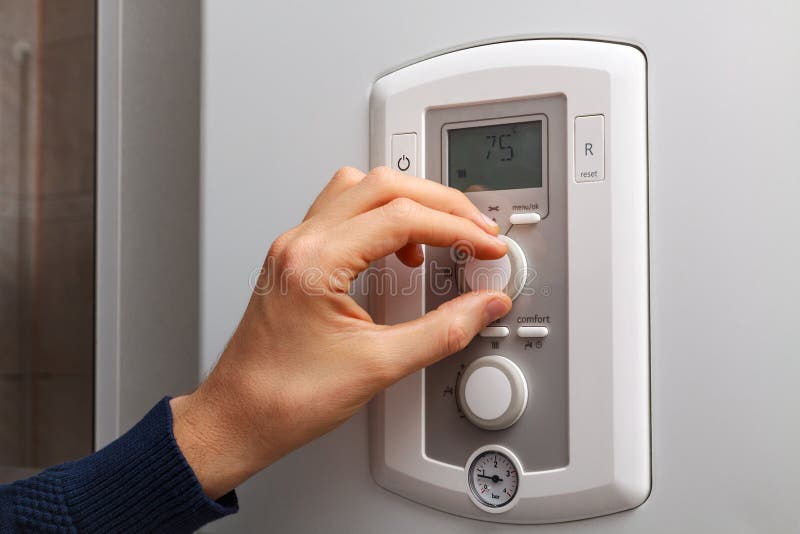 Temperature settings. stock image. Image of panel, electronic - 76882255