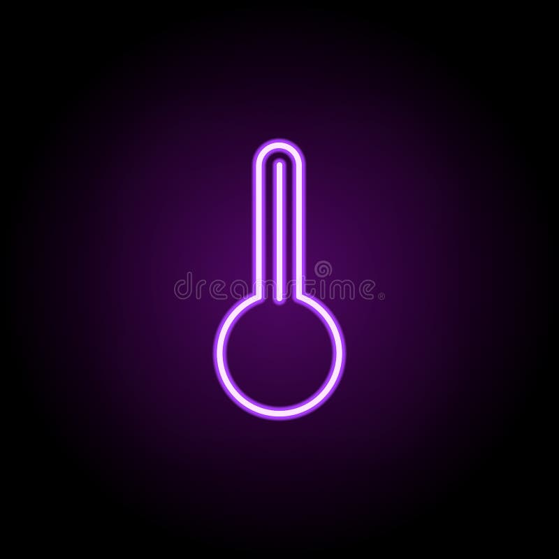 Temperature Sign Icon. Elements of Web in Neon Style Icons Stock ...