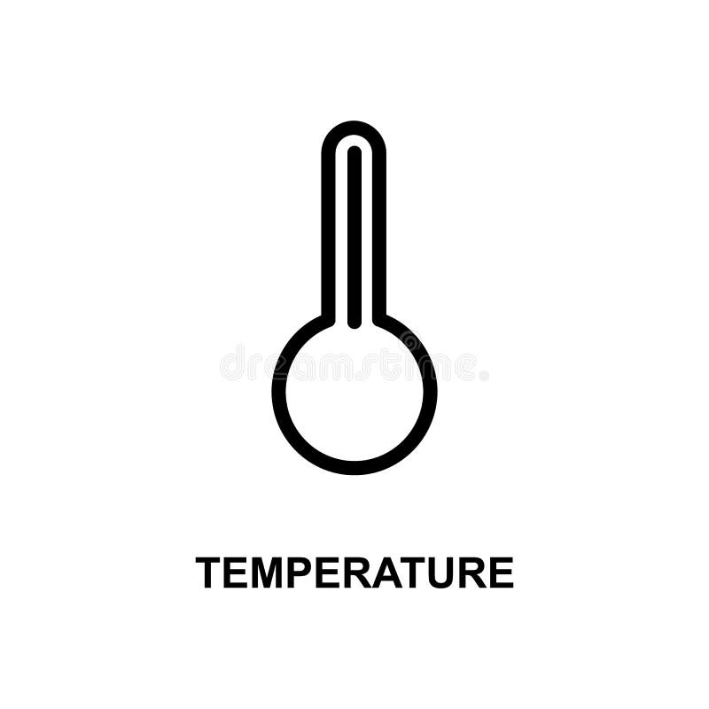 Temperature Sign Simple Line Icon Stock Illustration - Illustration of ...