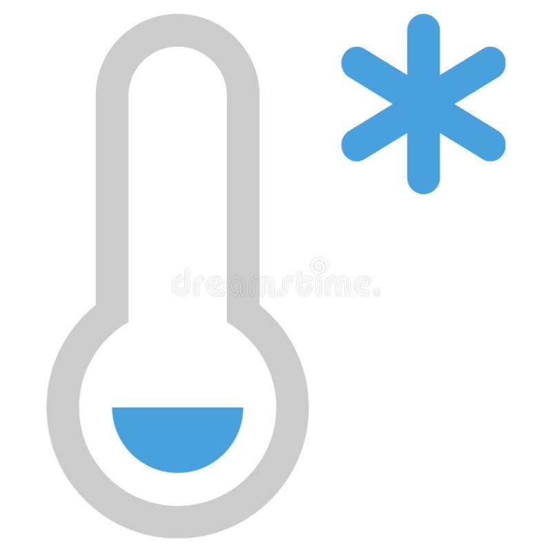 Temperature with Snowflake Illustration Stock Illustration ...