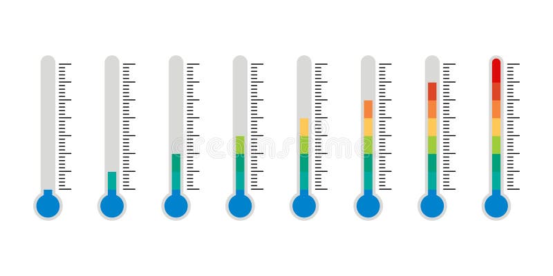Temperature Symbol Set. Temperature Measurement. Thermometer Icon Set ...