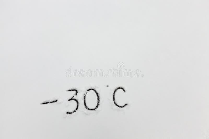 Temperature Symbols Denoting Negative Very Cold Weather Stock Photo ...