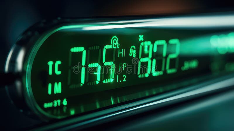 Temperature Thermometer Green Stock Illustration - Illustration of ...