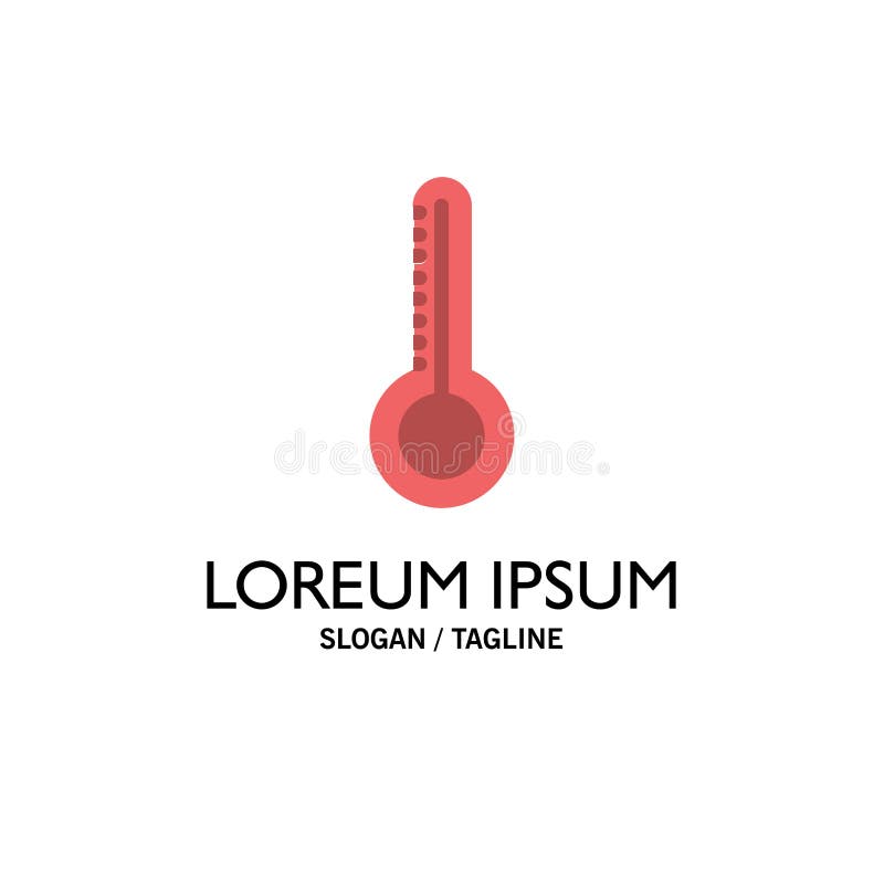 Temperature, Thermometer, Weather Business Logo Template. Flat Color ...