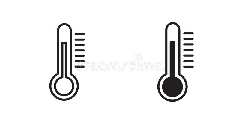Temperature vecor icon set stock vector. Illustration of isolated ...