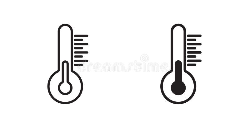 Temperature vecor icon set stock vector. Illustration of heat - 340709190