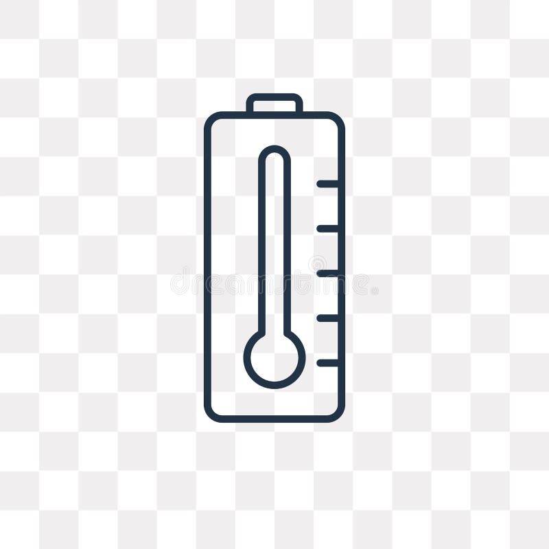 Temperature Vector Icon Isolated on Transparent Background, Temp Stock ...