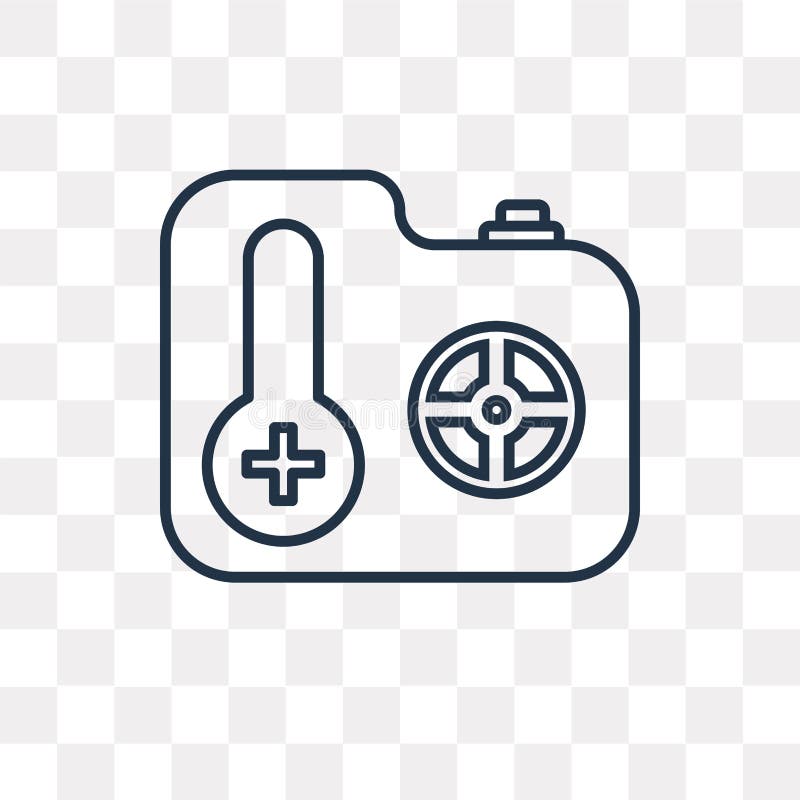 Temperature Vector Icon Isolated on Transparent Background, Temp Stock ...