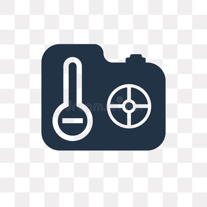 Temperature Vector Icon Isolated on Transparent Background, Temp Stock ...