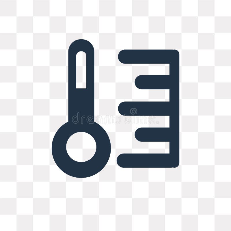 Temperature Vector Icon Isolated on Transparent Background, Temp Stock ...