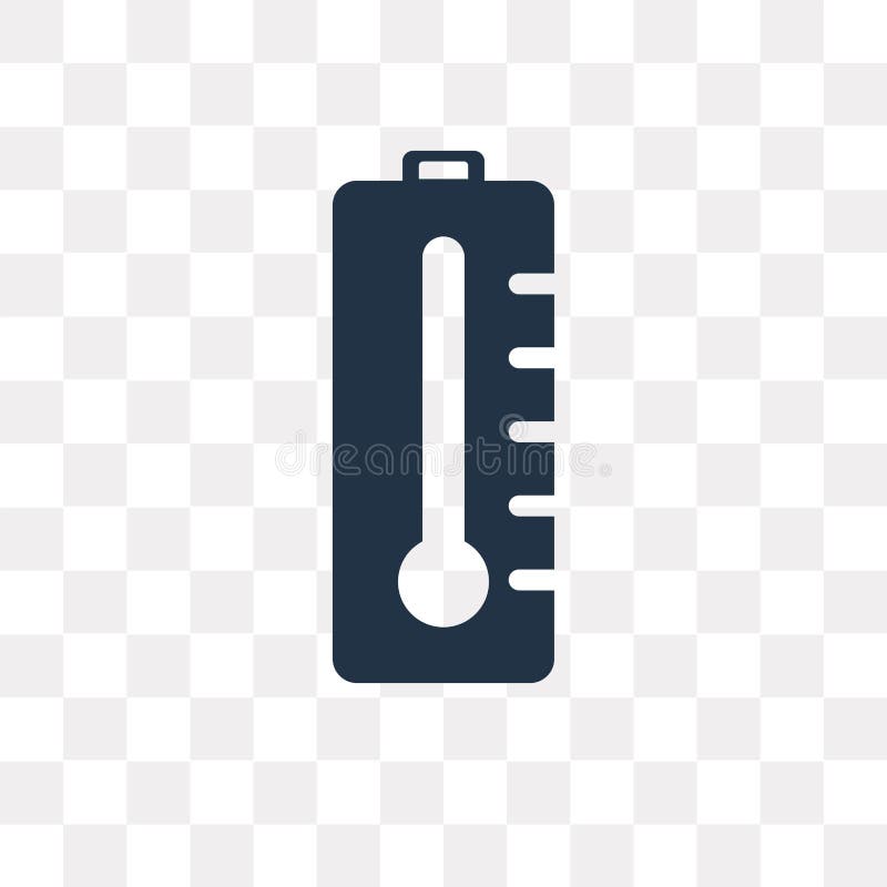 Temperature Vector Icon Isolated on Transparent Background, Temp Stock ...