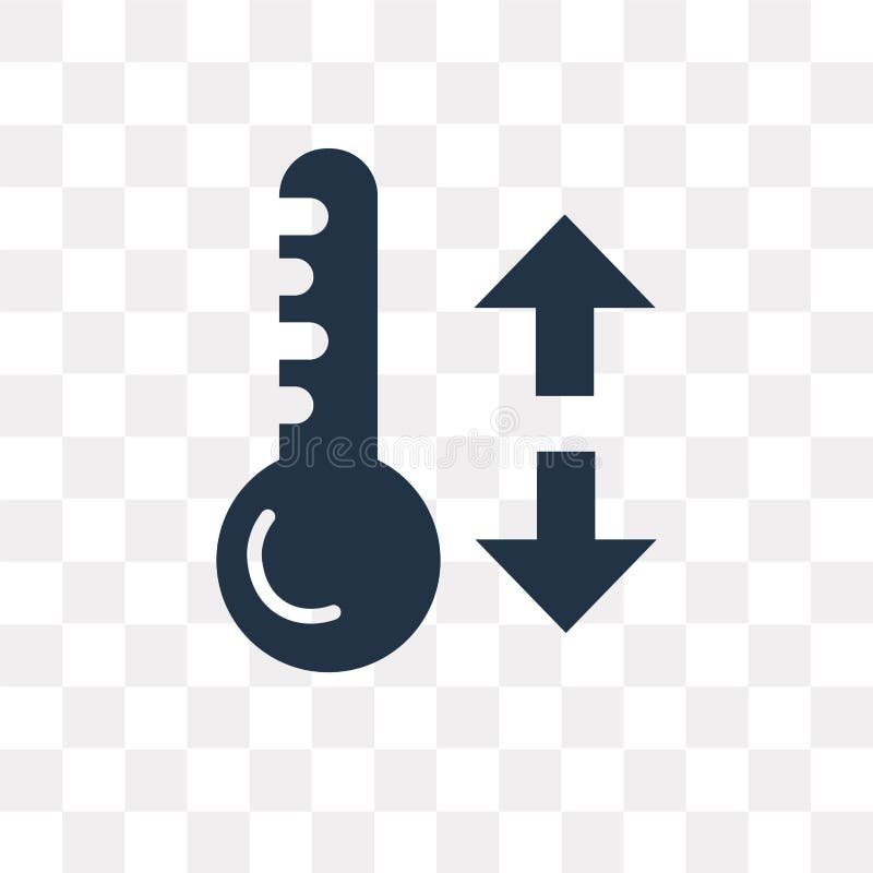 Temperature Vector Icon Isolated on Transparent Background, Temp Stock ...