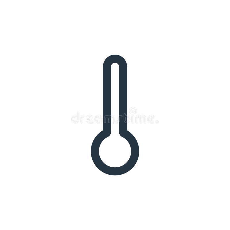 Temperature Vector Icon Isolated on White Background. Outline, Thin ...
