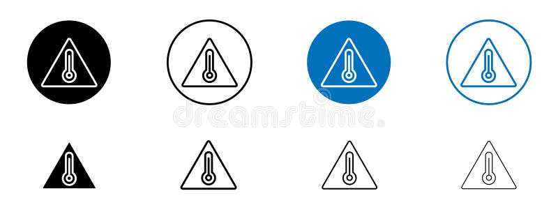 Temperature Warning Sign Icon Vector Stock Vector - Illustration of ...