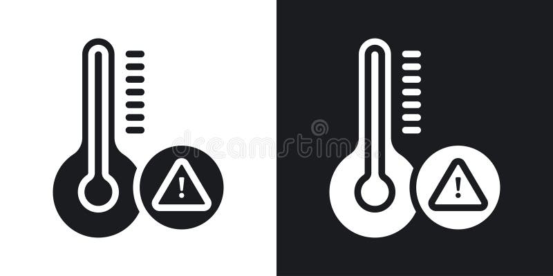 Temperature Warning Sign Icon Vector Stock Vector - Illustration of ...