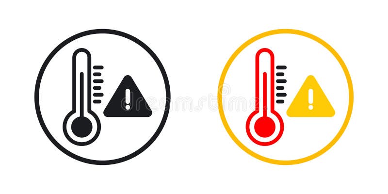 Temperature Warning Sign Icon Vector Stock Vector - Illustration of ...