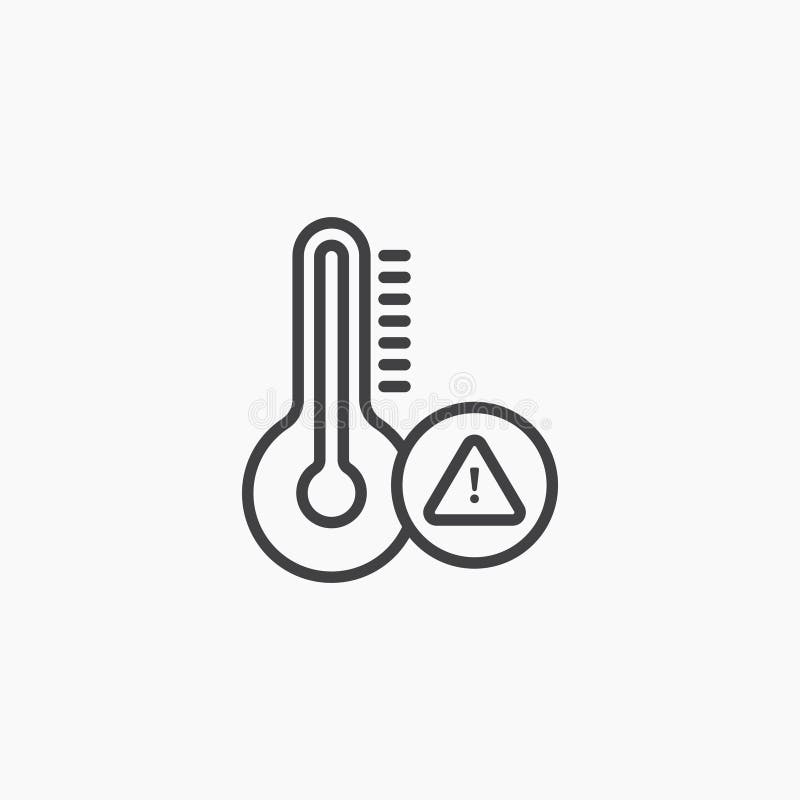Temperature Warning Sign Icon Vector Stock Vector - Illustration of ...