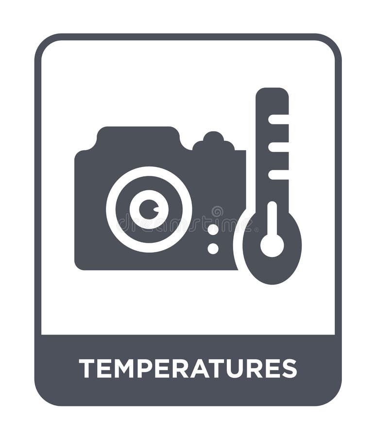 Temperatures Icon in Trendy Design Style. Temperatures Icon Isolated on ...