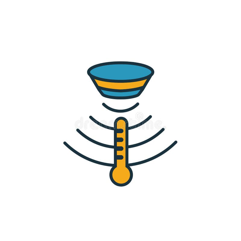 Het Pictogram Van De Temperatuursensor Zwart-wit Stijlontwerp Van De ...