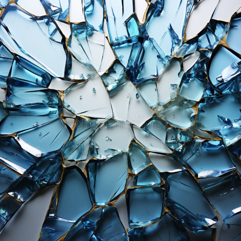 The Tempered Glass Broke at One Point. Stock Illustration ...