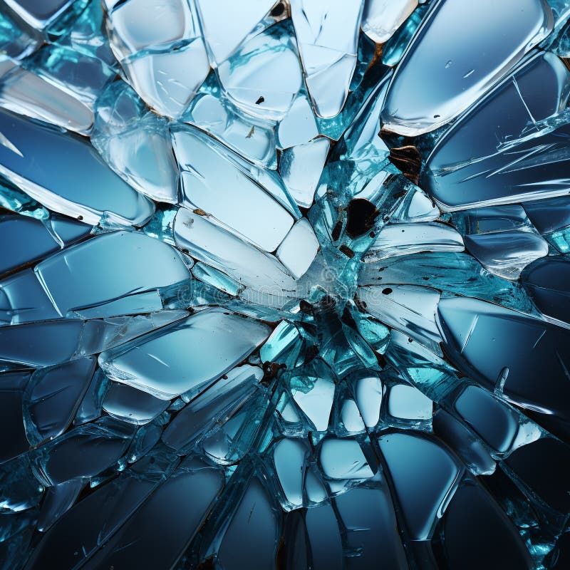 The Tempered Glass Broke at One Point. Stock Illustration ...