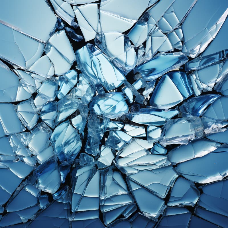 The Tempered Glass Broke at One Point. Stock Illustration ...