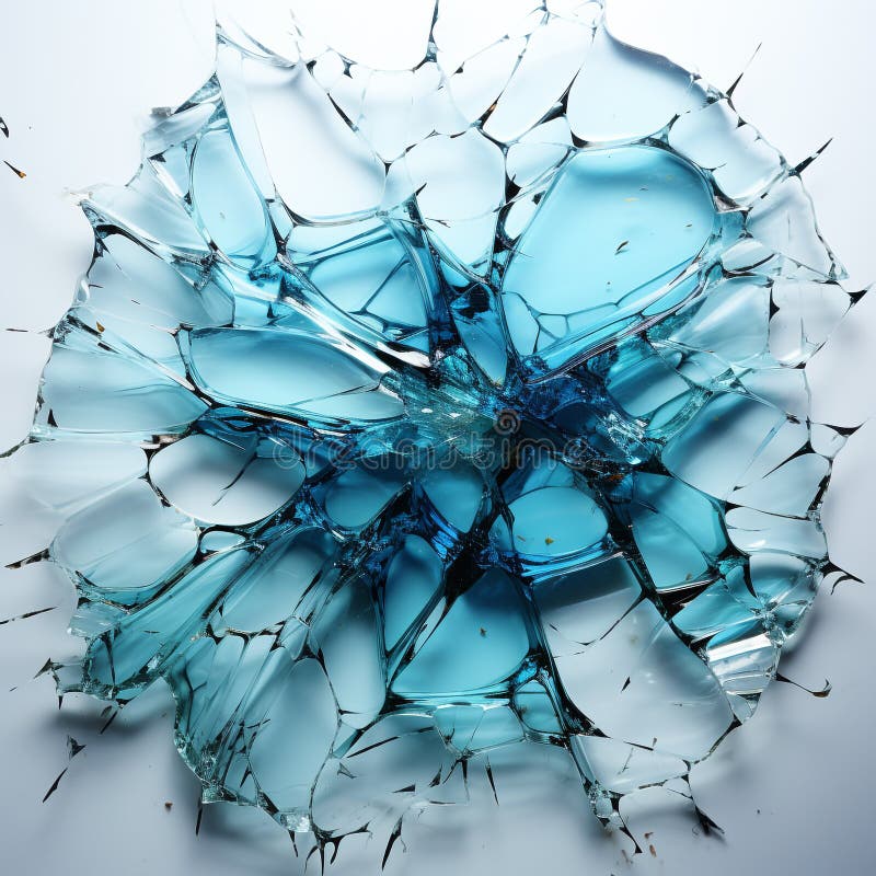 The Tempered Glass Broke at One Point. Stock Illustration ...