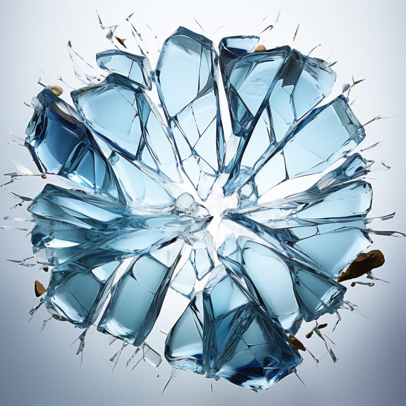 The Tempered Glass Broke at One Point. Stock Illustration ...