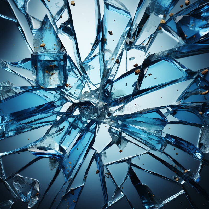 The Tempered Glass Broke at One Point. Stock Illustration ...