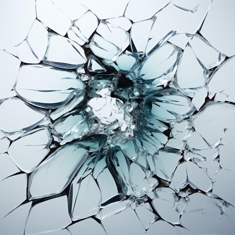 The Tempered Glass Broke at One Point. Stock Illustration ...