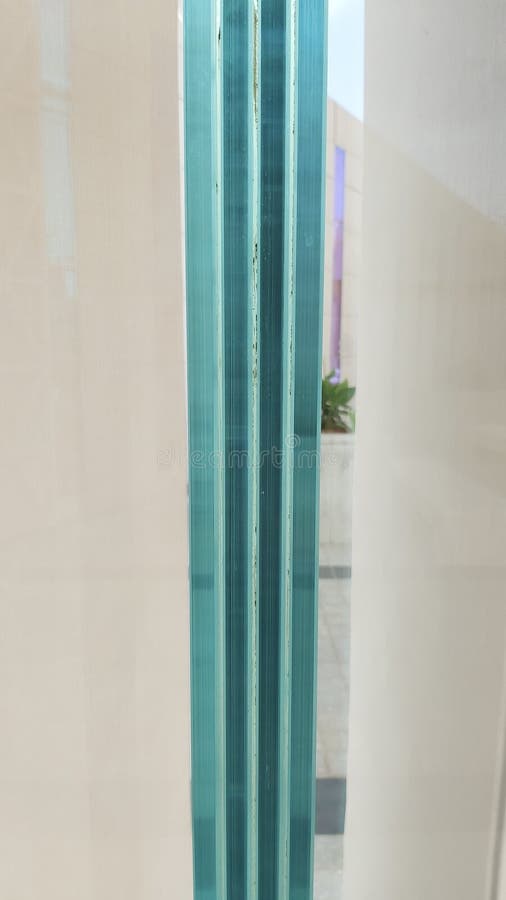 Tempered Glass Composed of 5 Different Layers Stock Image - Image of ...