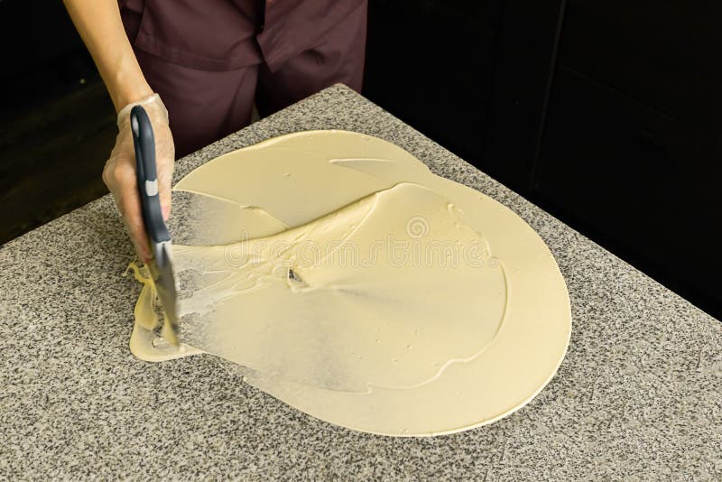 Tempering White Chocolate. the Process of Making Handmade Chocolates ...