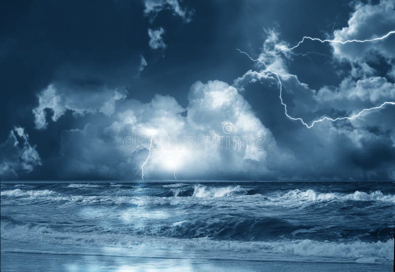 Tempestade no mar imagem de stock. Imagem de tempestade - 12803763