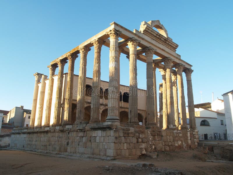 Tempiale Di Diane a Merida, Spagna Fotografia Stock - Immagine di corsa ...