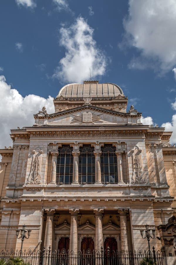 The Great Synagogue of Rome Stock Photo - Image of built, italian ...