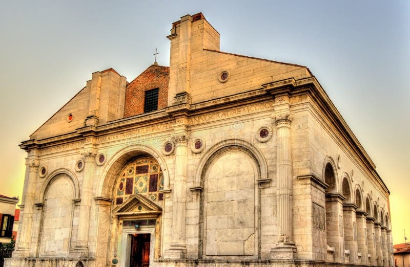 Tempio Malatestiano, the Cathedral Church Stock Photo - Image of ...