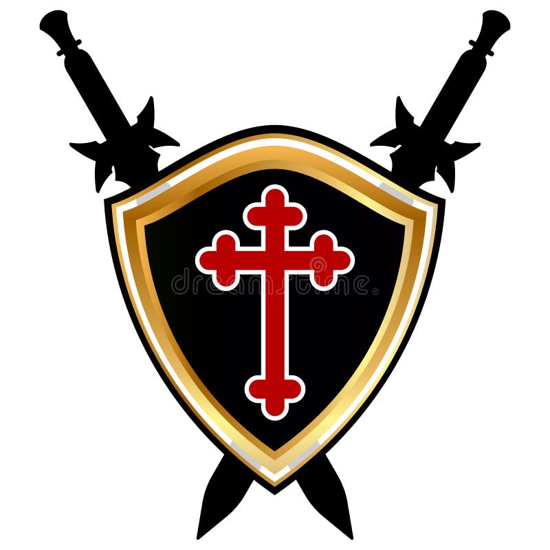 Templar Shield icon. stock illustration. Illustration of button - 119693949
