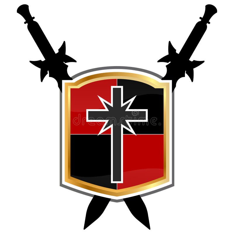 Templar Shield Vector Icon. Stock Vector - Illustration of crest ...