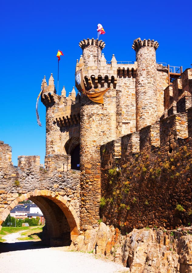 Templar Castle, Built in the 12th Century Stock Image - Image of sunny ...