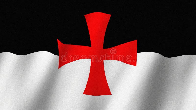 Templar Flag Waving. Flag of Knights Templar Images Stock Illustration ...
