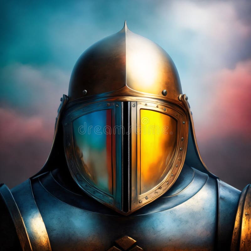 Templar Knight Facing Jerusalem Stock Illustration - Illustration of ...