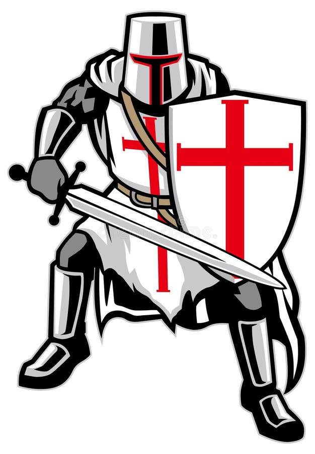 Templar knight stock vector. Illustration of brave, paladin - 36104728