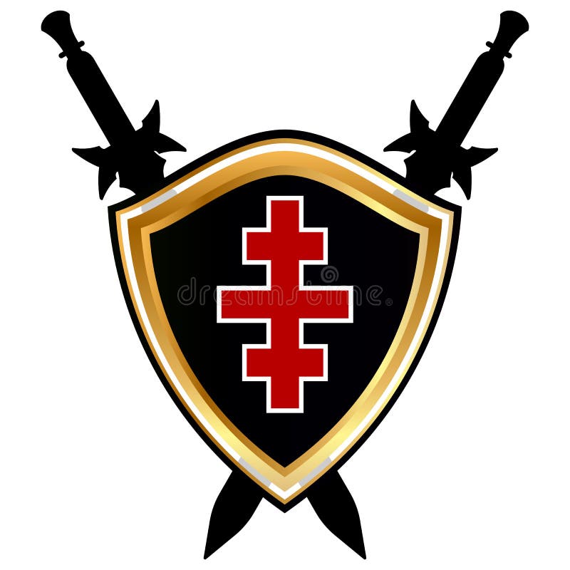Templar Shield icon. stock illustration. Illustration of crest - 119694677