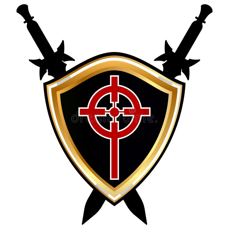 Templar Shield icon. stock illustration. Illustration of defense ...