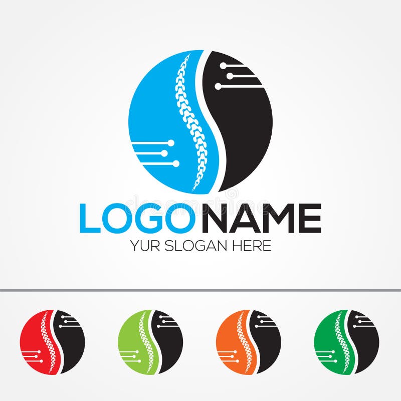 Medical Backbone Logo Design Stock Vector - Illustration of company ...