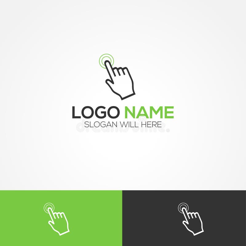 Touch Screen Logo Design Template Stock Vector - Illustration of simple ...