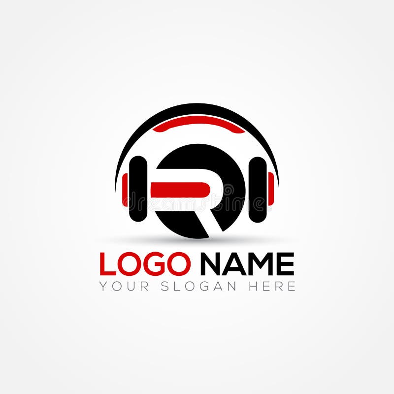 R Letter Logo with Microphone for Tech Company Stock Vector ...